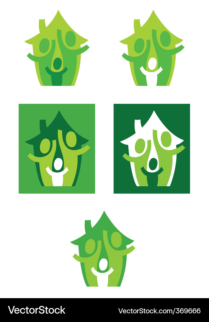 Happy Family Home Royalty Free Vector Image - VectorStock