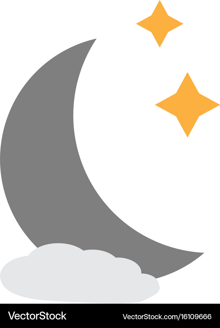 Isolated moon icon Royalty Free Vector Image - VectorStock