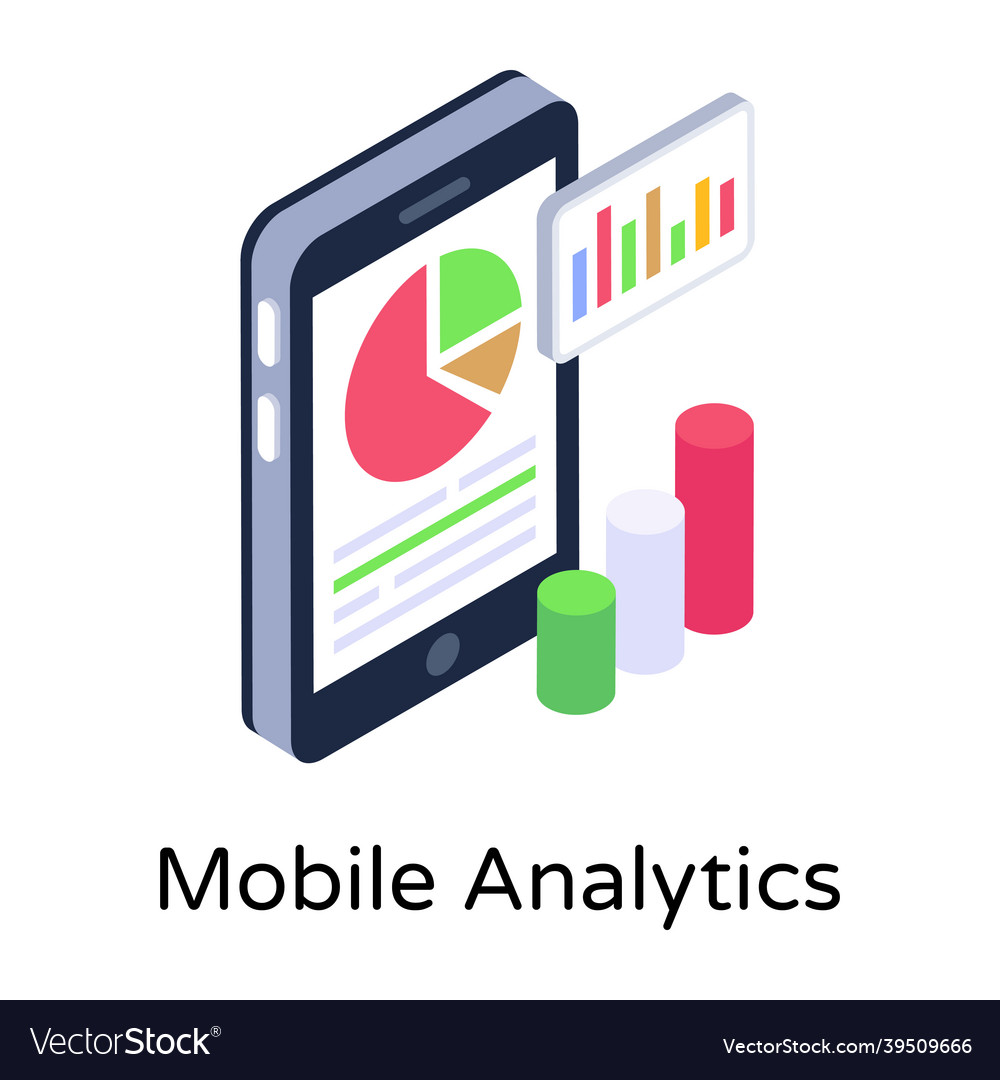 Mobile analytics Royalty Free Vector Image - VectorStock