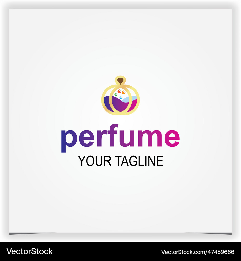 Perfume logo creative premium elegant template Vector Image