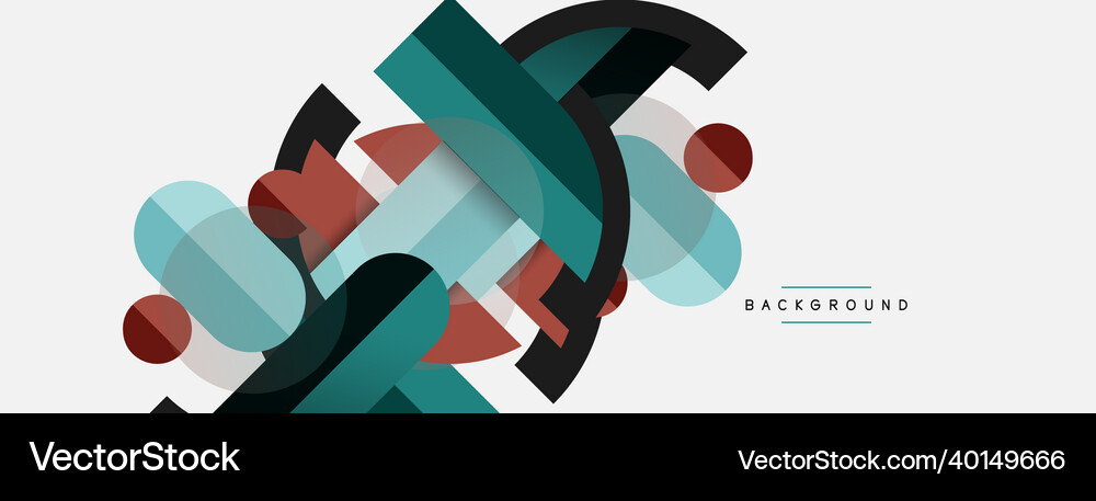 Round geometric shapes lines and circles Vector Image