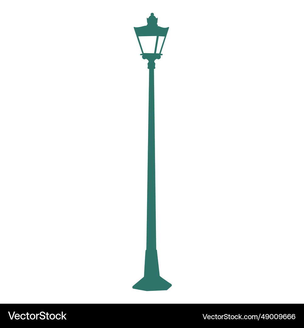 Street light pole lamp vintage Royalty Free Vector Image