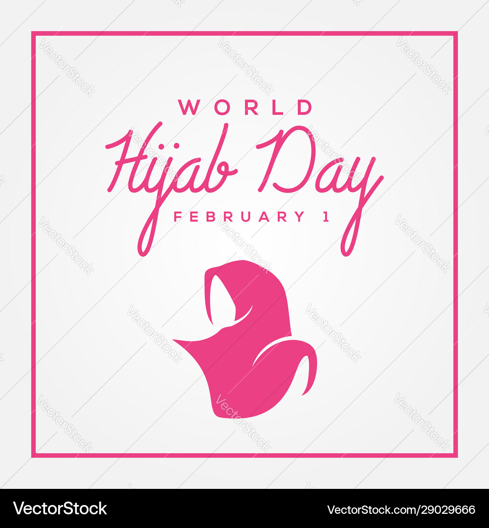 World hijab day template with elegant design Vector Image