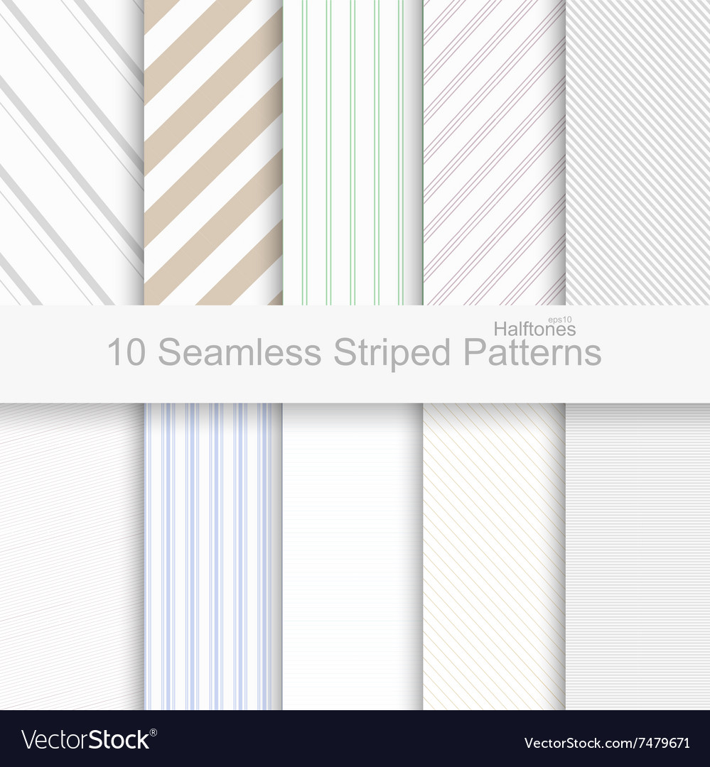 10 seamless striped patterns Royalty Free Vector Image