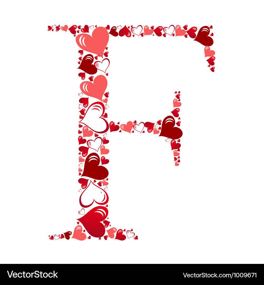 Alphabet of hearts Royalty Free Vector Image - VectorStock