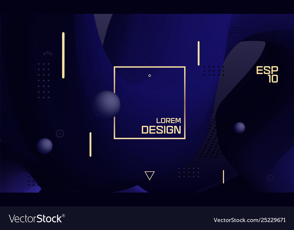 Blue design abstract gradient geometric Royalty Free Vector