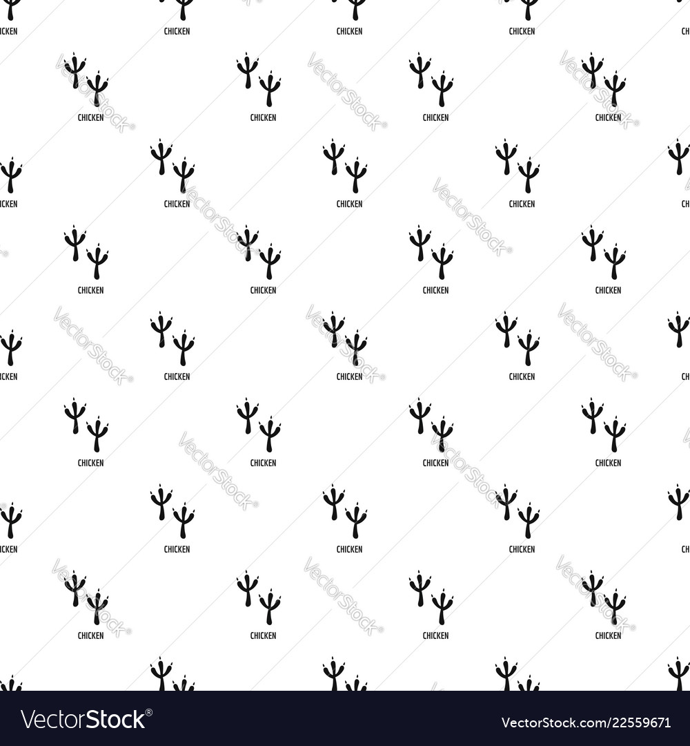 Chicken step pattern seamless Royalty Free Vector Image