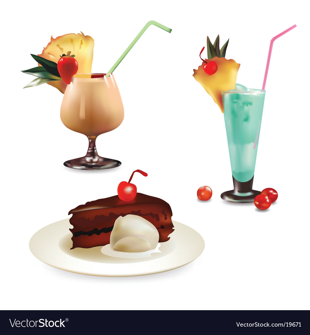 Desserts Royalty Free Vector Image - VectorStock
