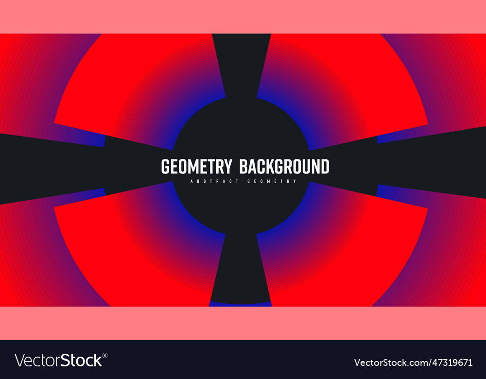 Geometric background gradient red dotted circle Vector Image