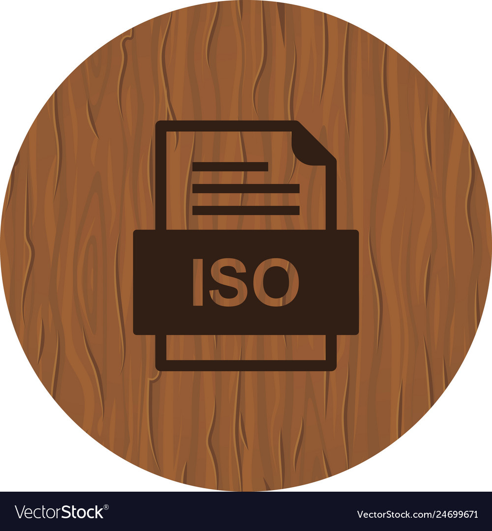 Iso file document icon Royalty Free Vector Image