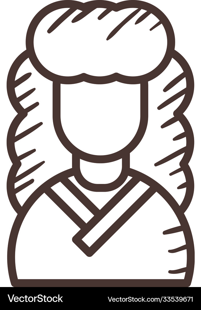 Law judge man line style icon design Royalty Free Vector