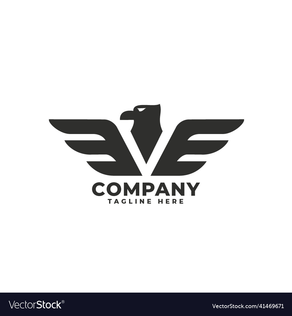 Letter e eagle logos Royalty Free Vector Image