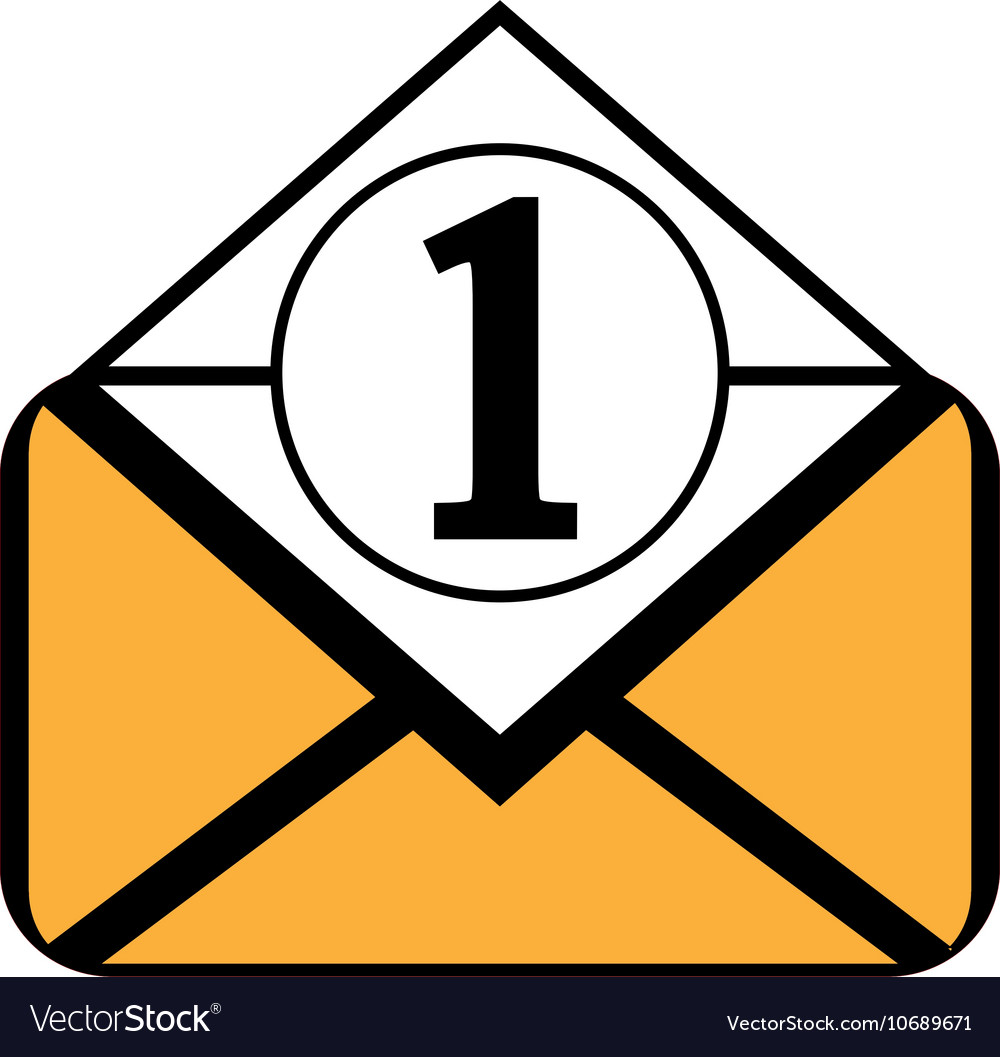 Mail button on white Royalty Free Vector Image