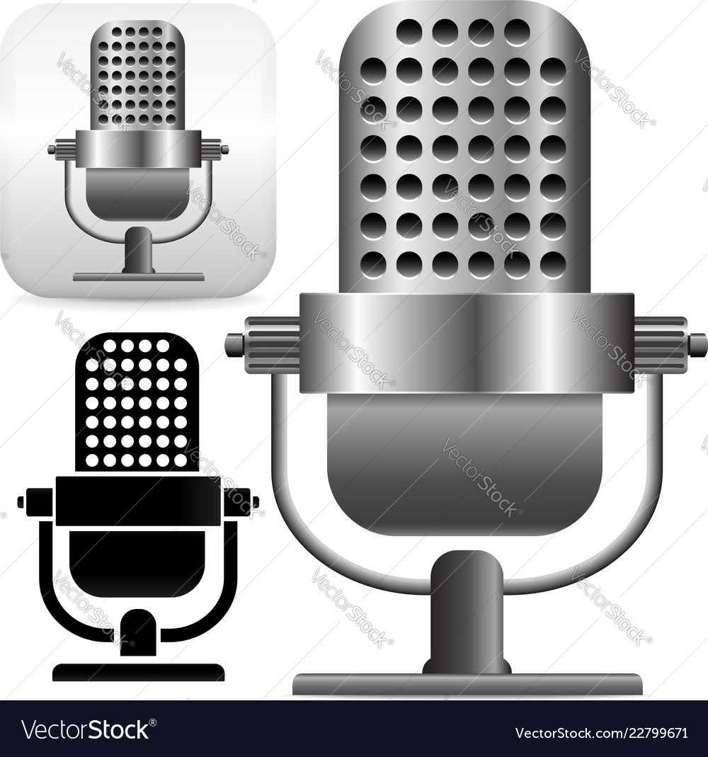 Microhpone Royalty Free Vector Image - VectorStock
