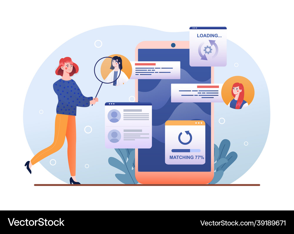 Staff recruitment or employee hiring process Vector Image
