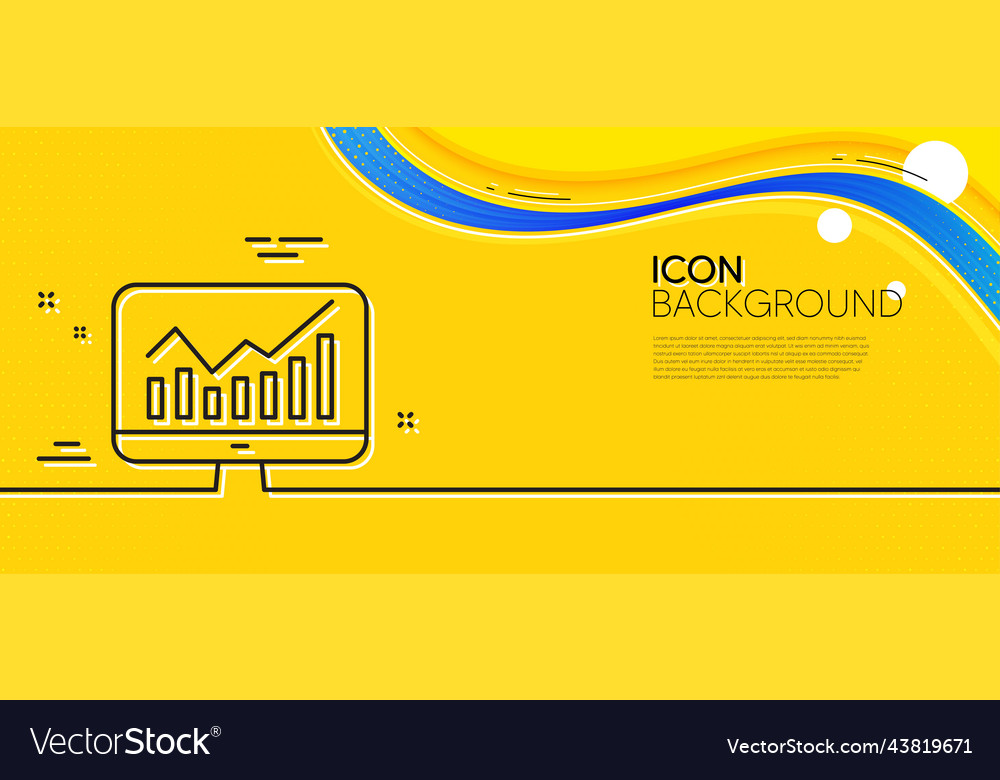 Statistics line icon data analysis sign minimal Vector Image