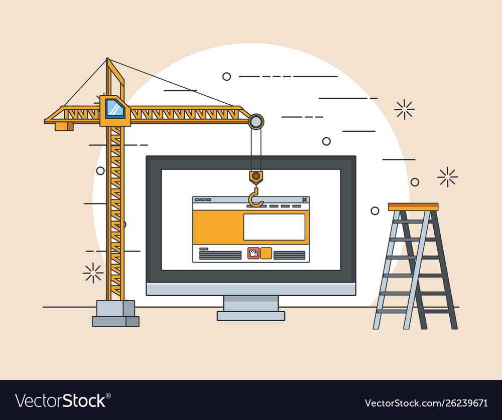 Technology device maintenance support concept Vector Image