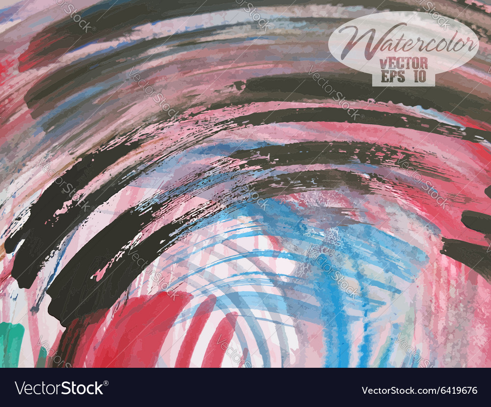 Abstract colorful watercolor Royalty Free Vector Image