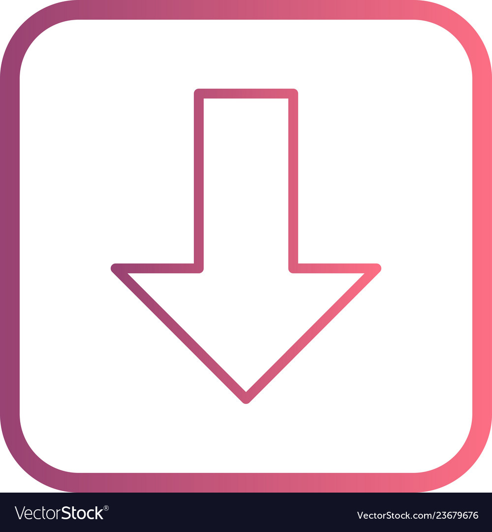 Down icon Royalty Free Vector Image - VectorStock