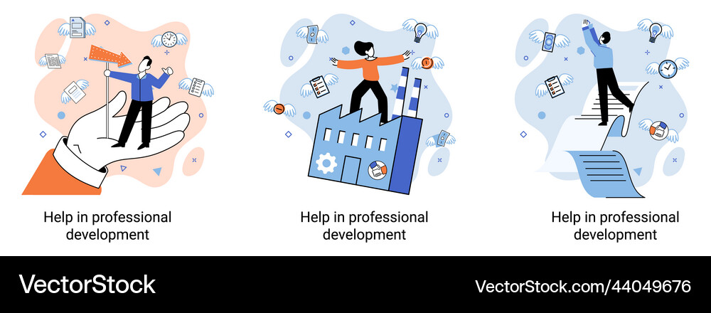 Help in professional development metaphor Vector Image