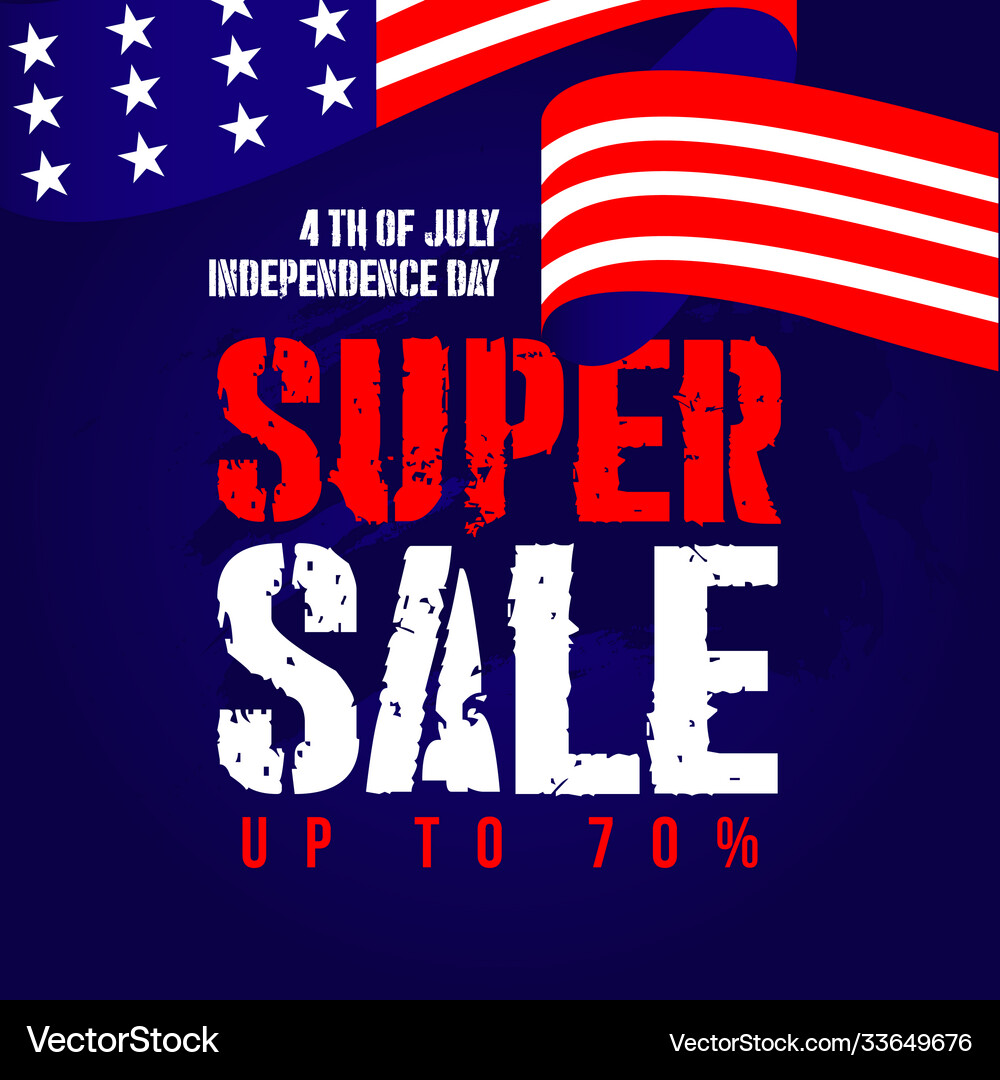 Independent day super sale template design Vector Image