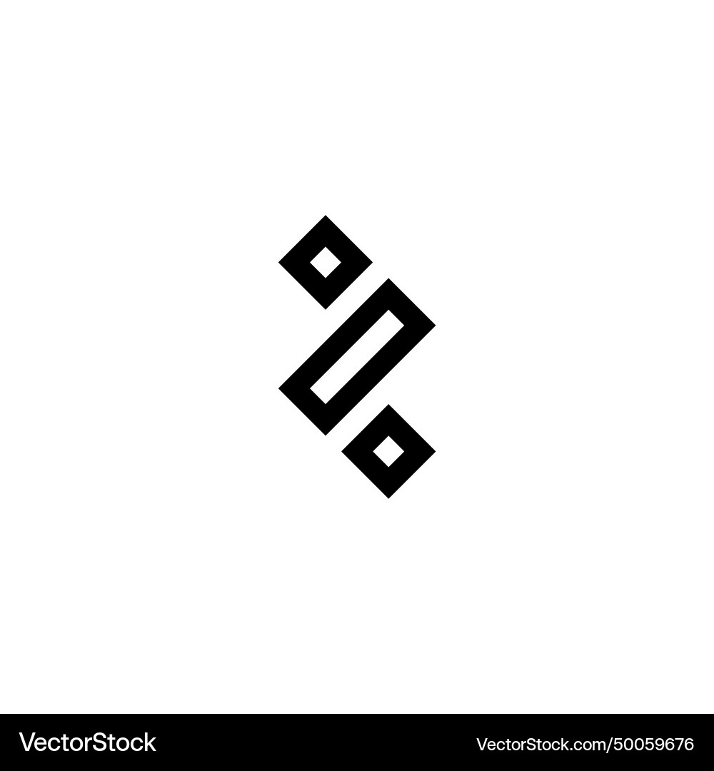 Letter z square outlines geometric symbol simple Vector Image