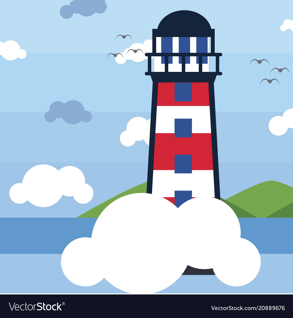 Lighthouse logo Royalty Free Vector Image - VectorStock