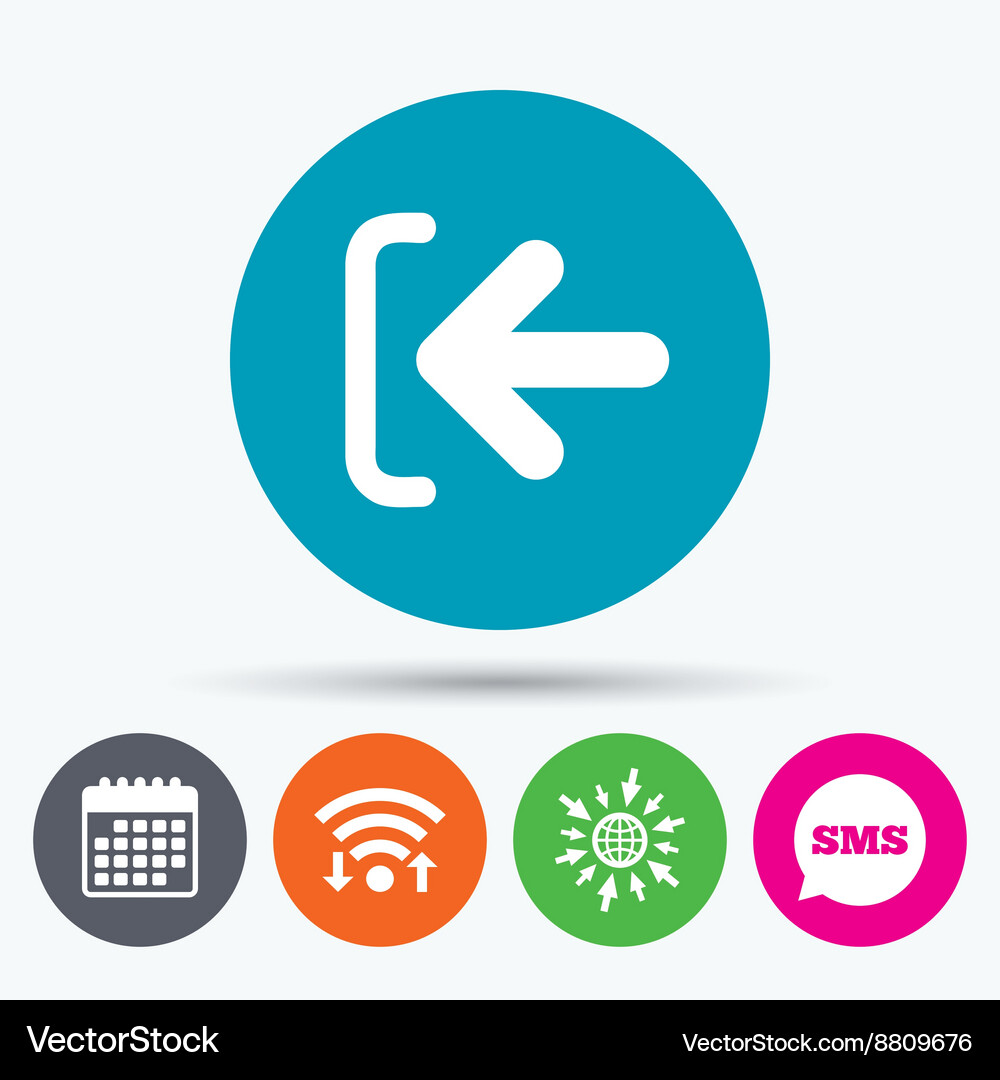 Login sign icon in symbol arrow Royalty Free Vector Image