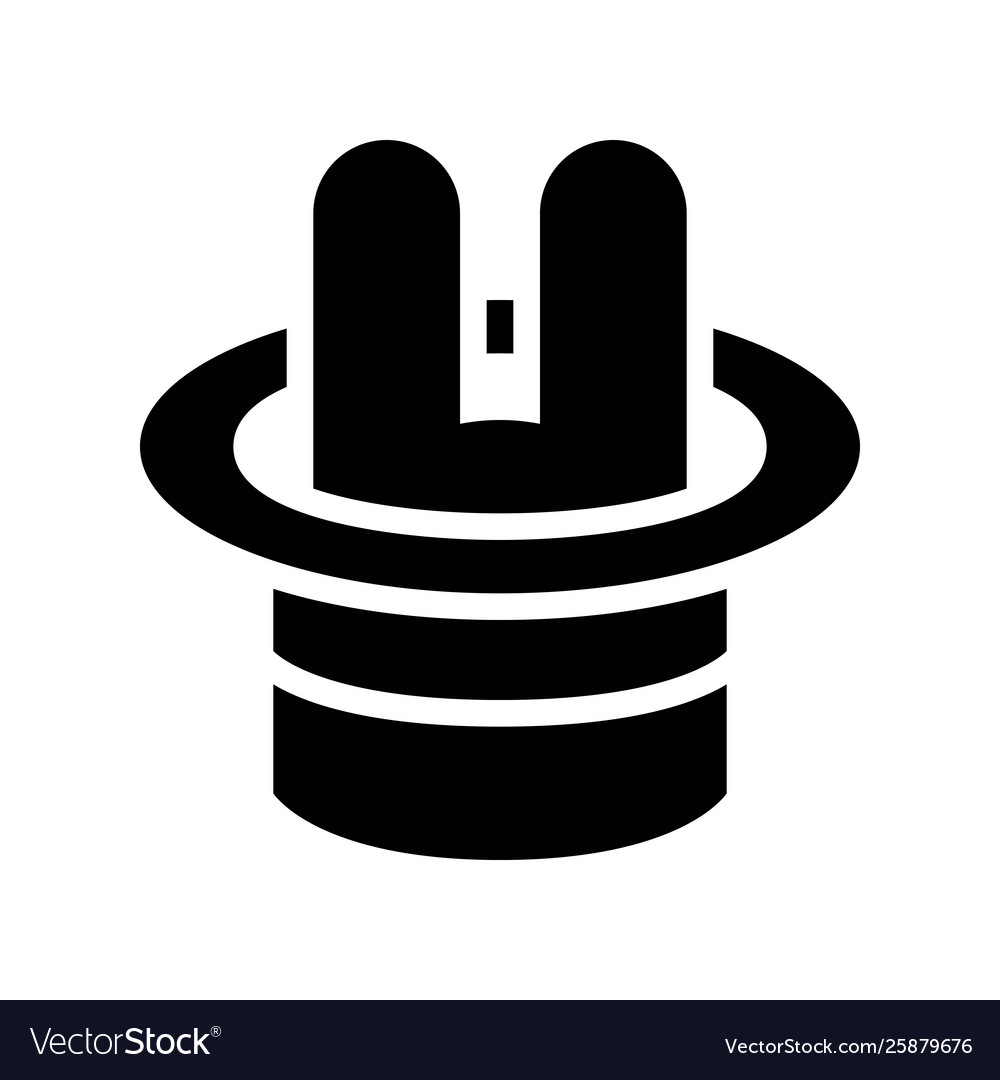 Magic hat related solid style editable Royalty Free Vector