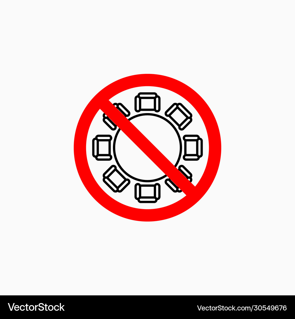 No meeting icon do not meeting Royalty Free Vector Image
