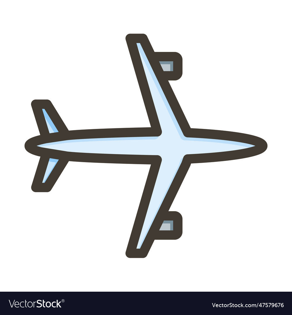 Plane thick line filled colors for personal Vector Image
