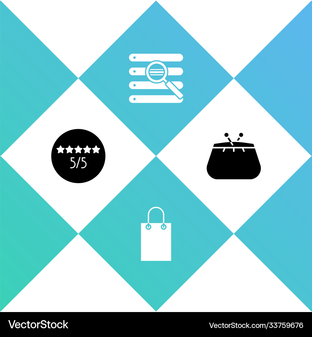 Set consumer or customer product rating paper Vector Image