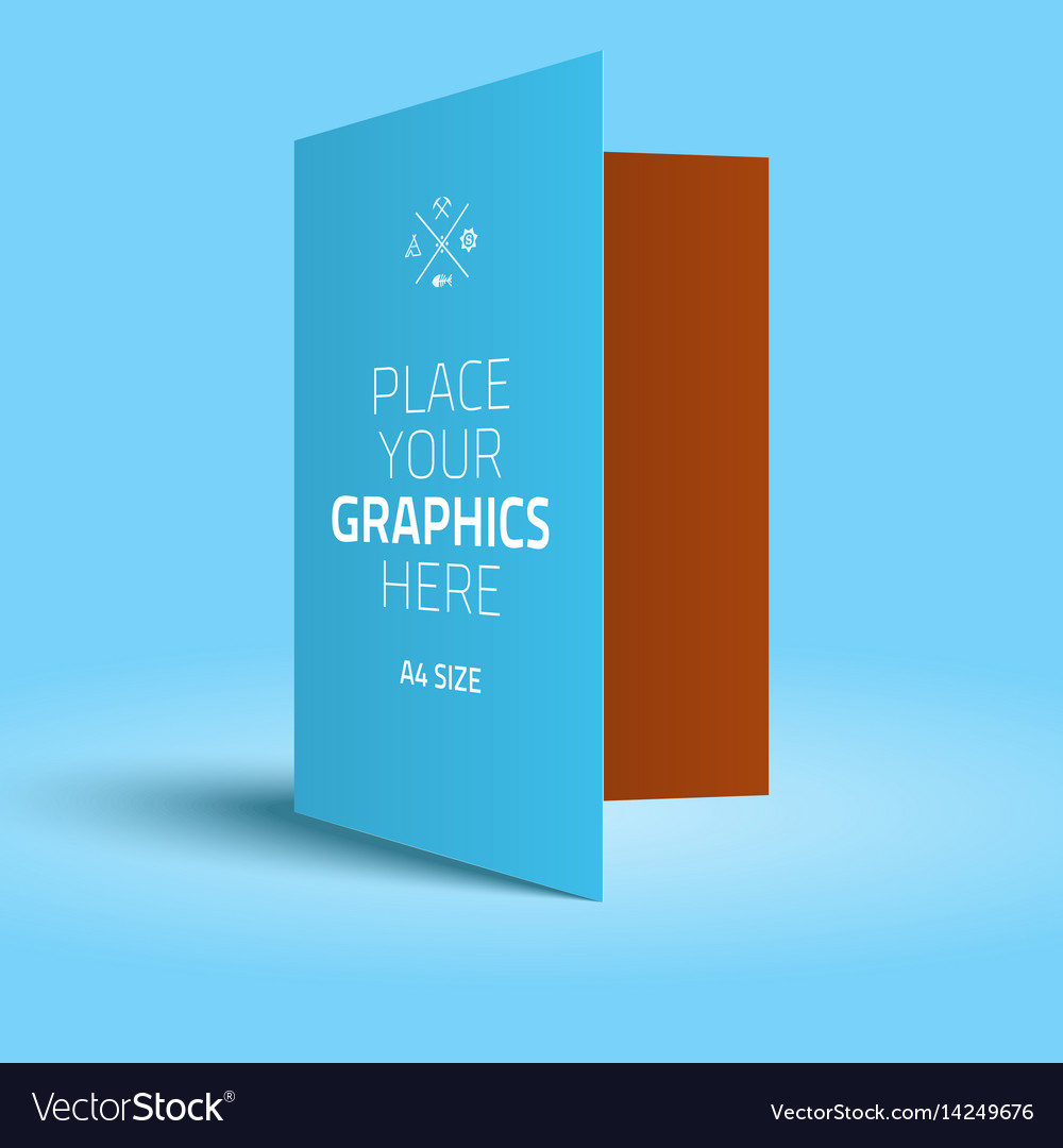 Template a4 folder placed Royalty Free Vector Image