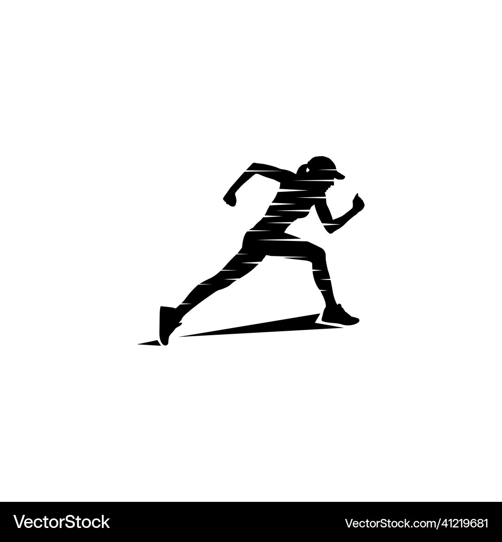 A woman sprint silhouette Royalty Free Vector Image