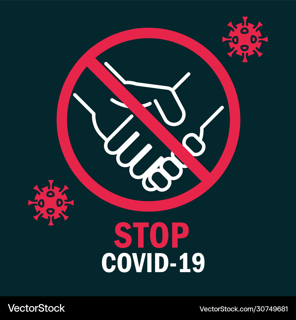 Avoid contact people stop covid 19 pandemic Vector Image