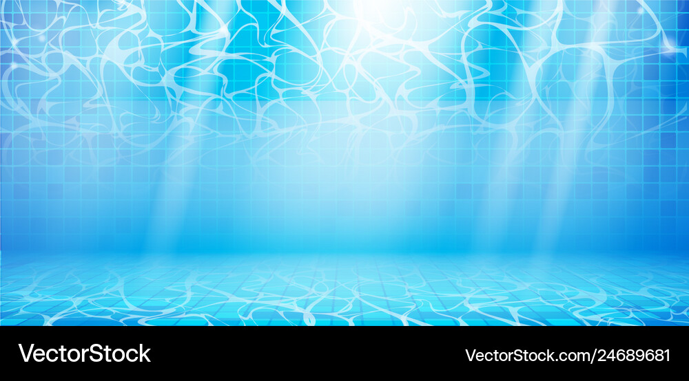 Blue summer water waves with reflections Vector Image