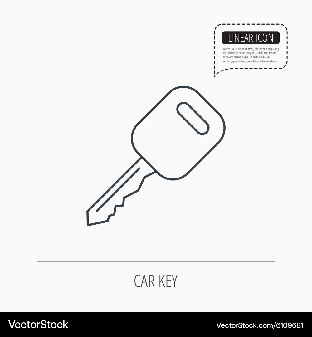 Car key icon transportat lock sign Royalty Free Vector Image