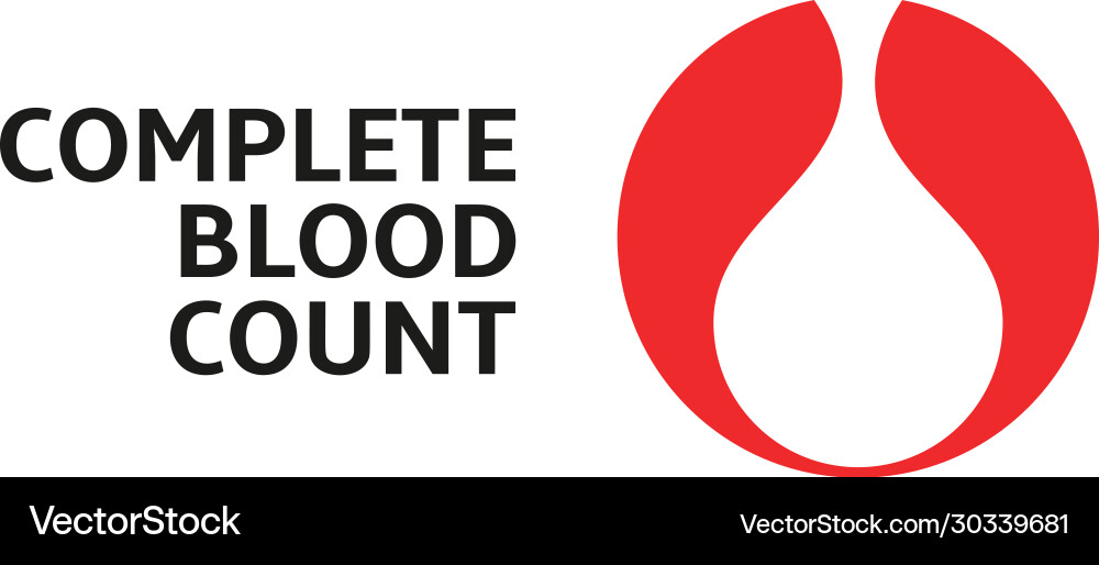 Complete blood count white blood drop in red Vector Image