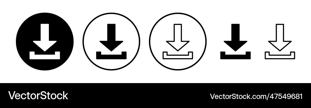 Download icon downloading icon Royalty Free Vector Image