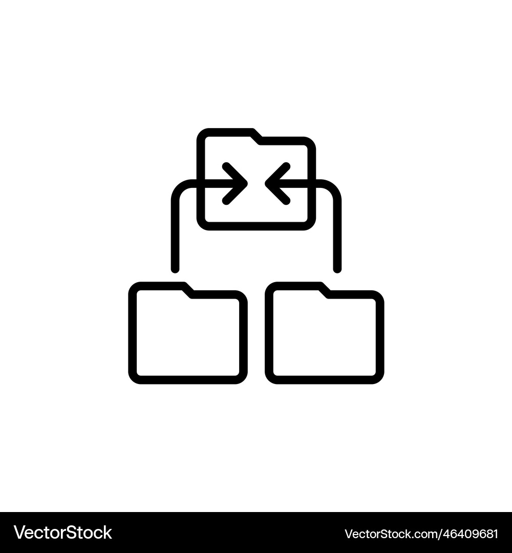 Folder management icon office and business icon Vector Image