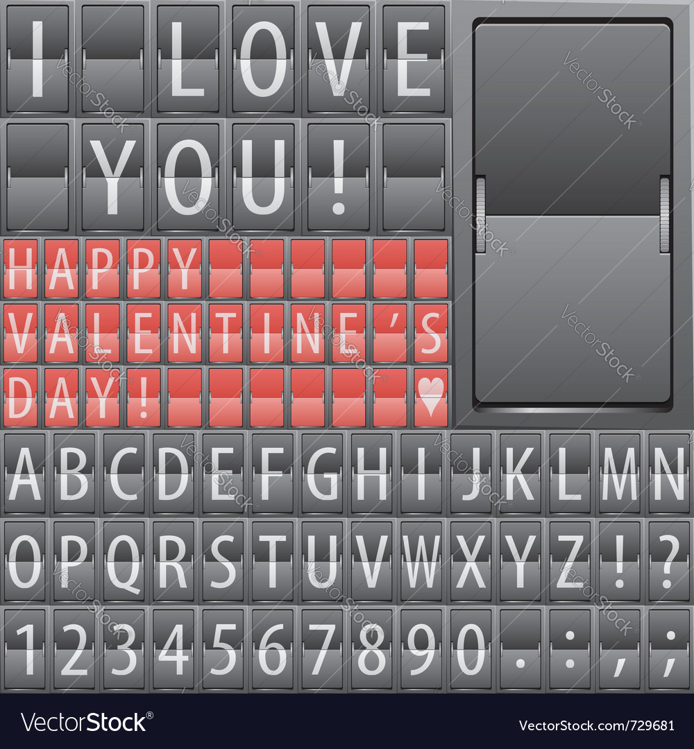 Mechanical timetable text Royalty Free Vector Image