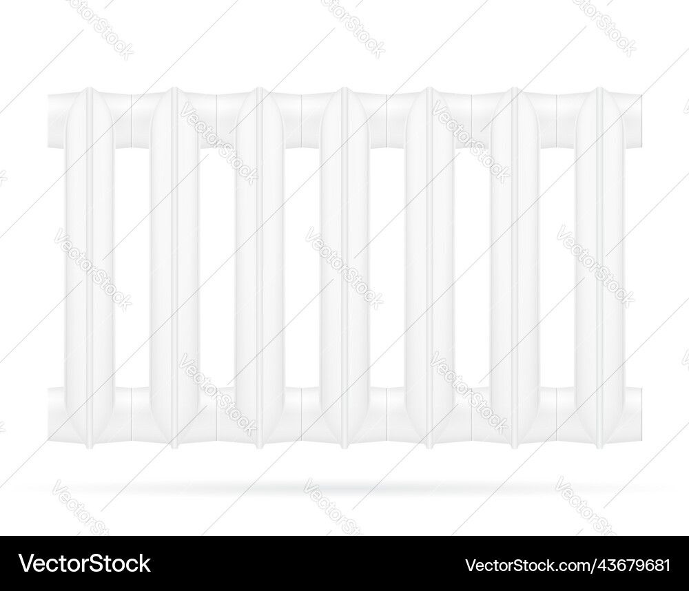Radiator heating space with hot water stock Vector Image