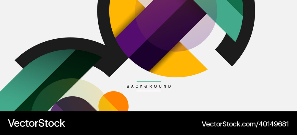 Round geometric shapes lines and circles Vector Image