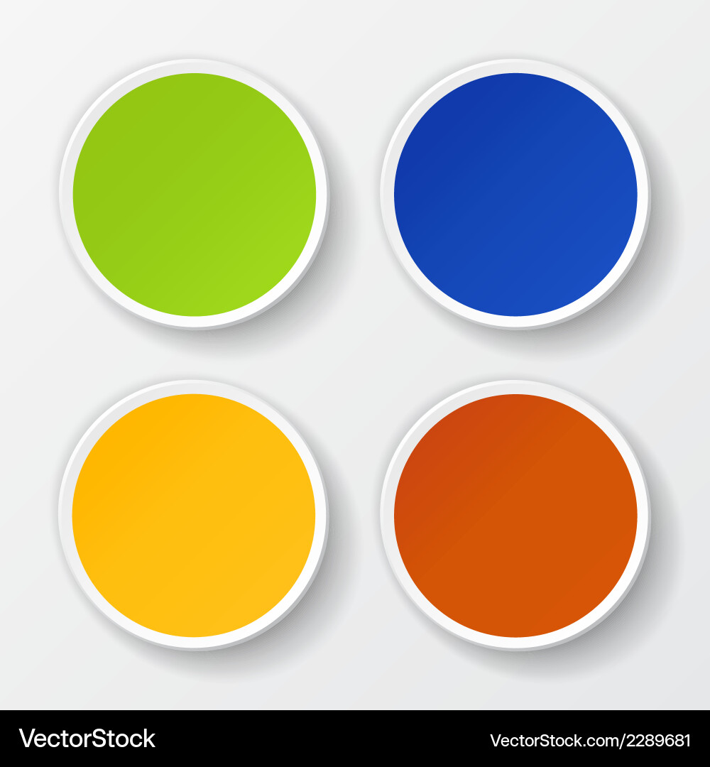 Set of blank stickers Royalty Free Vector Image