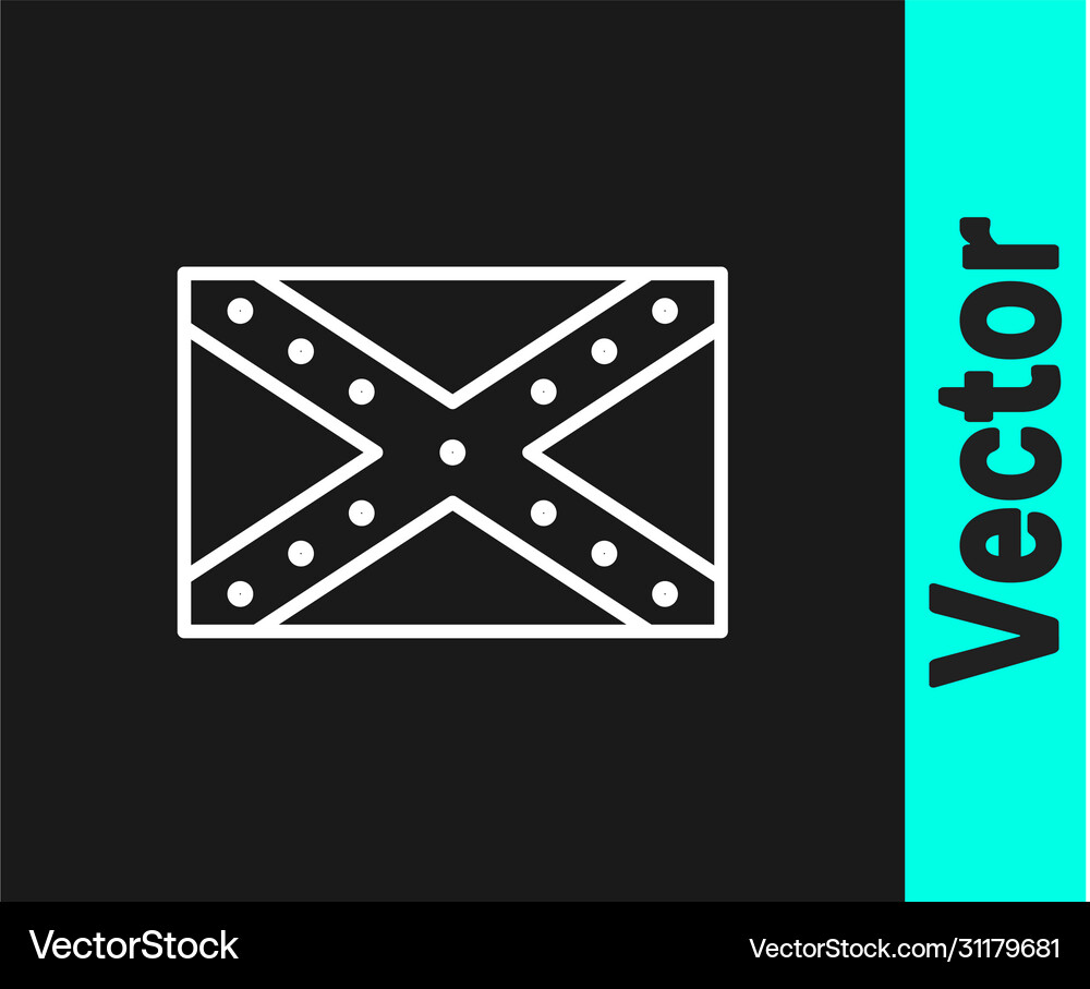 White line national flag confederate states Vector Image