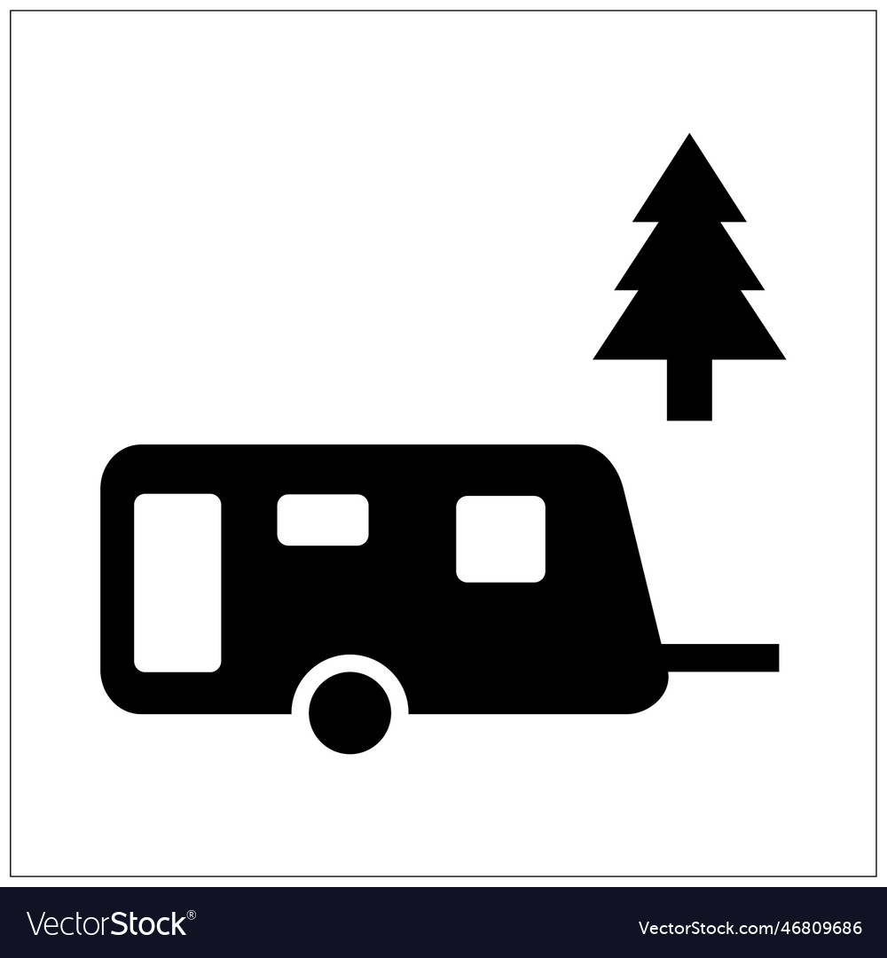 Caravan park Royalty Free Vector Image - VectorStock