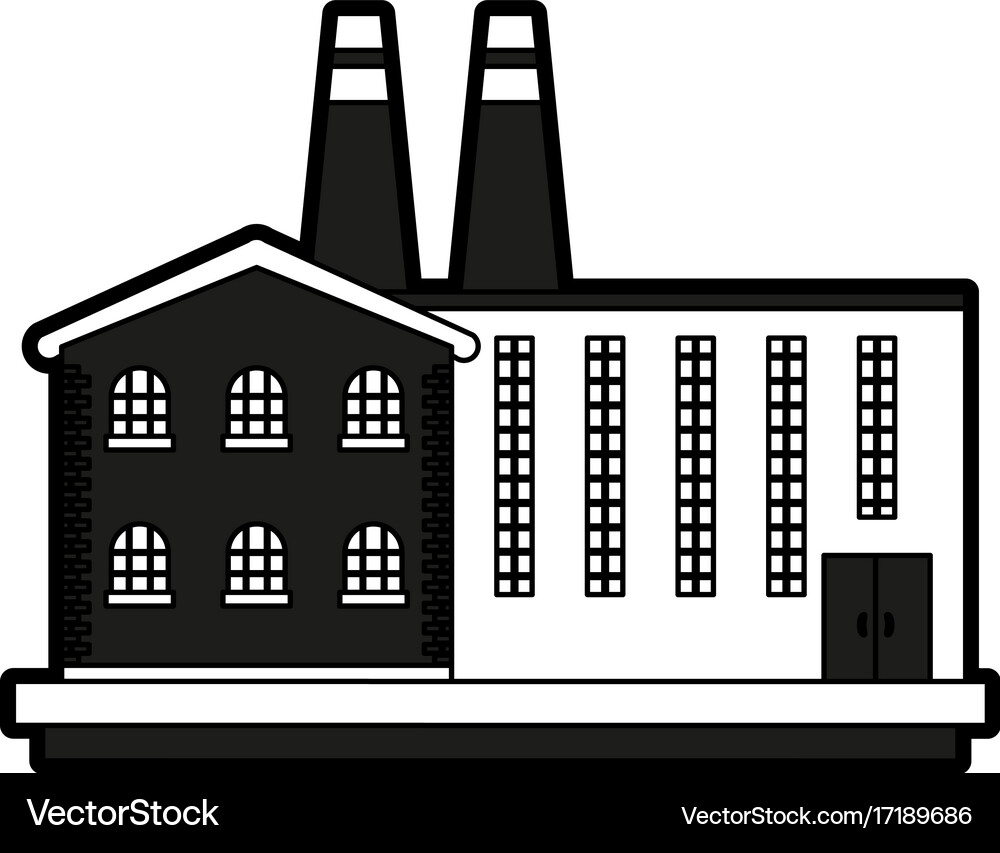 Industrial plant factory Royalty Free Vector Image