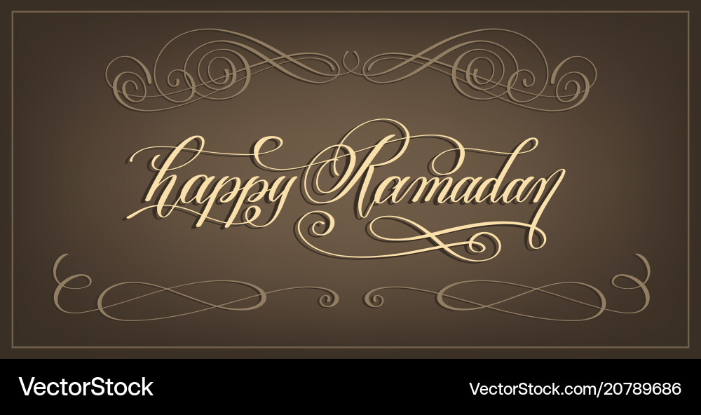 Luxury hand lettering calligraphy text - happy Vector Image