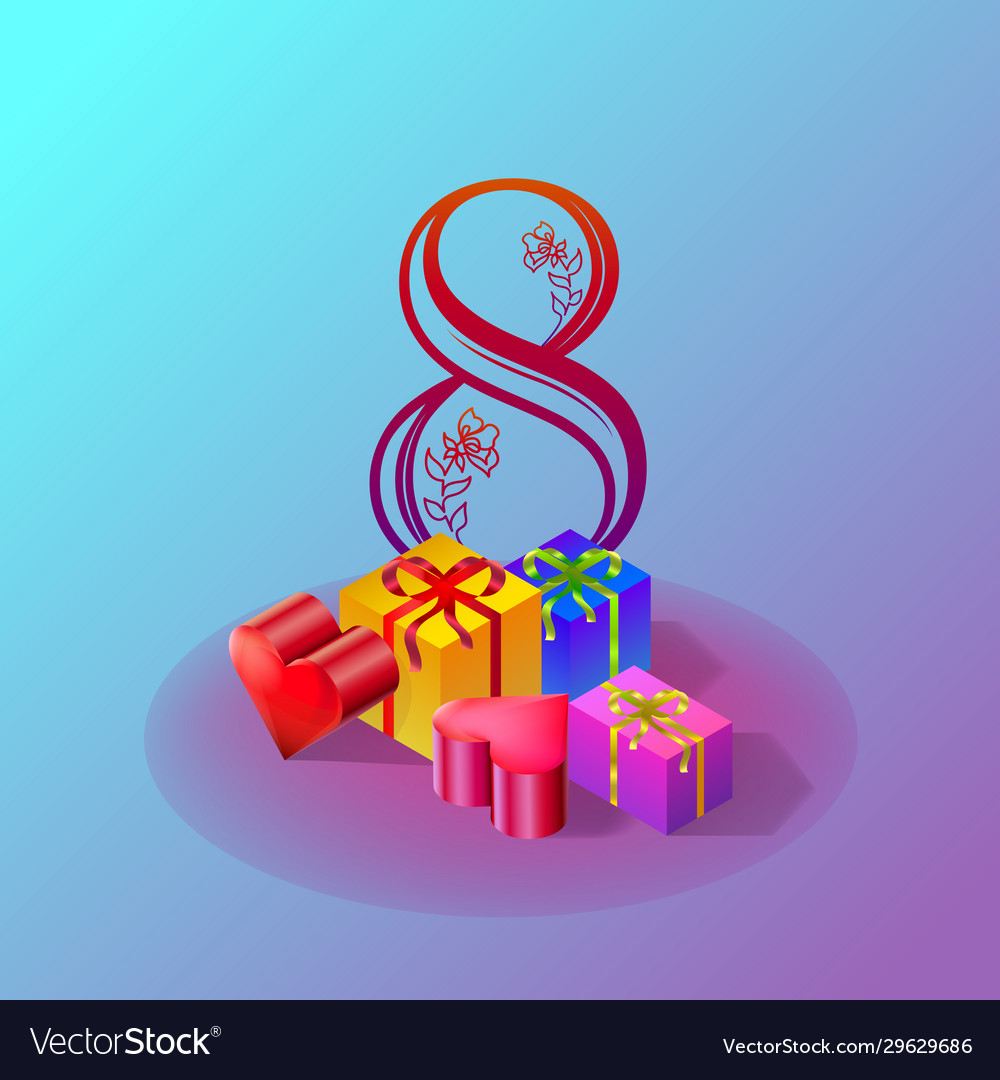 March 8 Royalty Free Vector Image - VectorStock