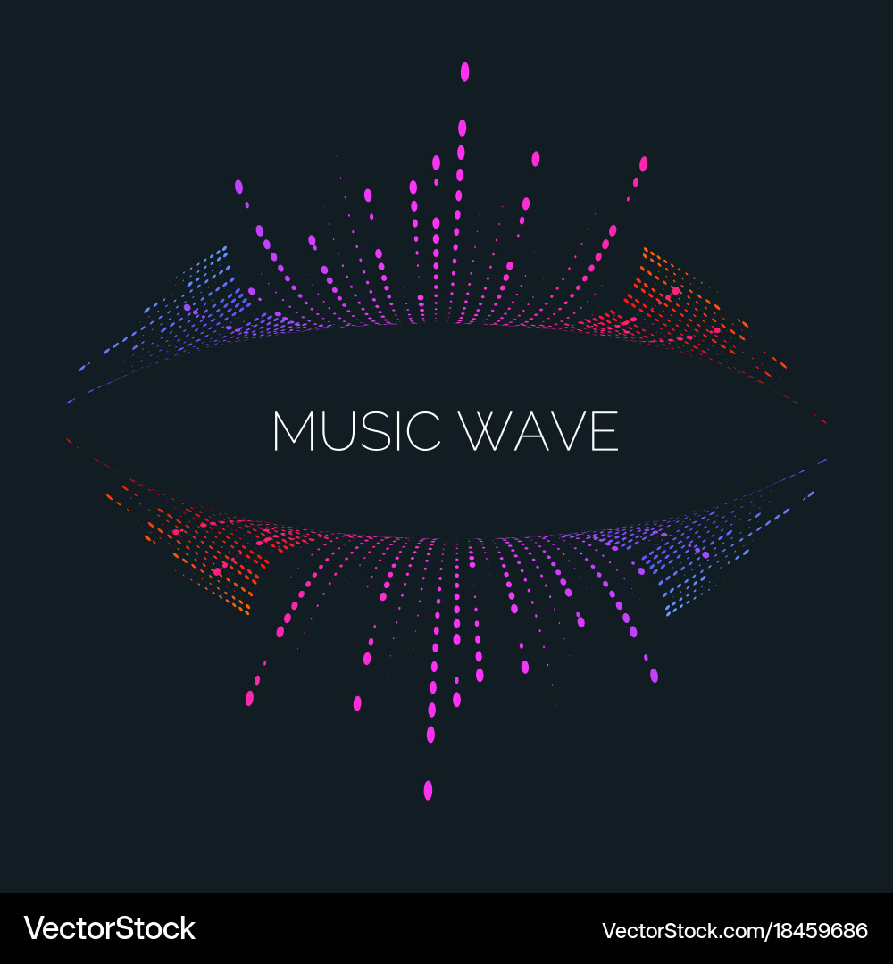 Music wave in form of Royalty Free Vector Image